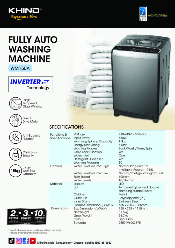 Khind Washing Machines: Your Gateway to Effortless Laundry